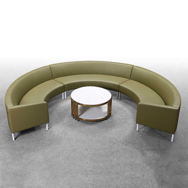 Modern Office Furniture Leather Sofa Leisure Sofa Library Circular ...