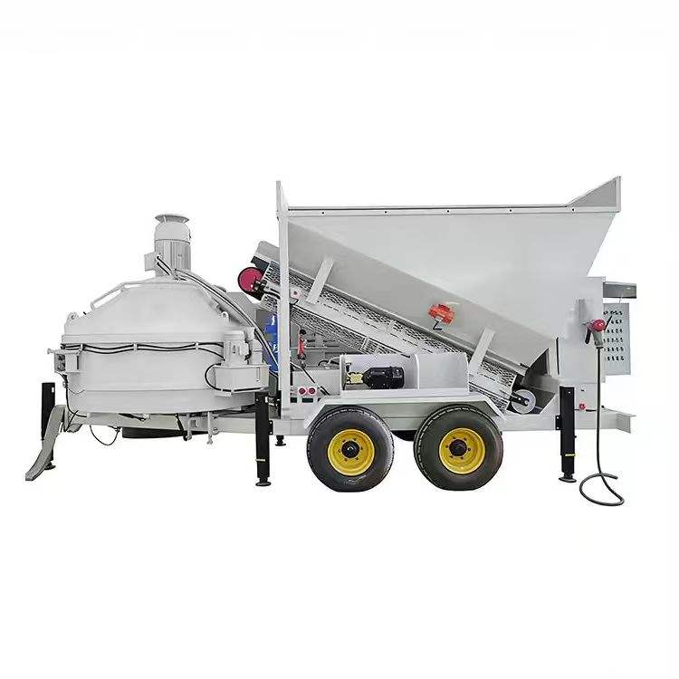 Portable Aggregate Concrete Batching Plant Production Line Planetary ...