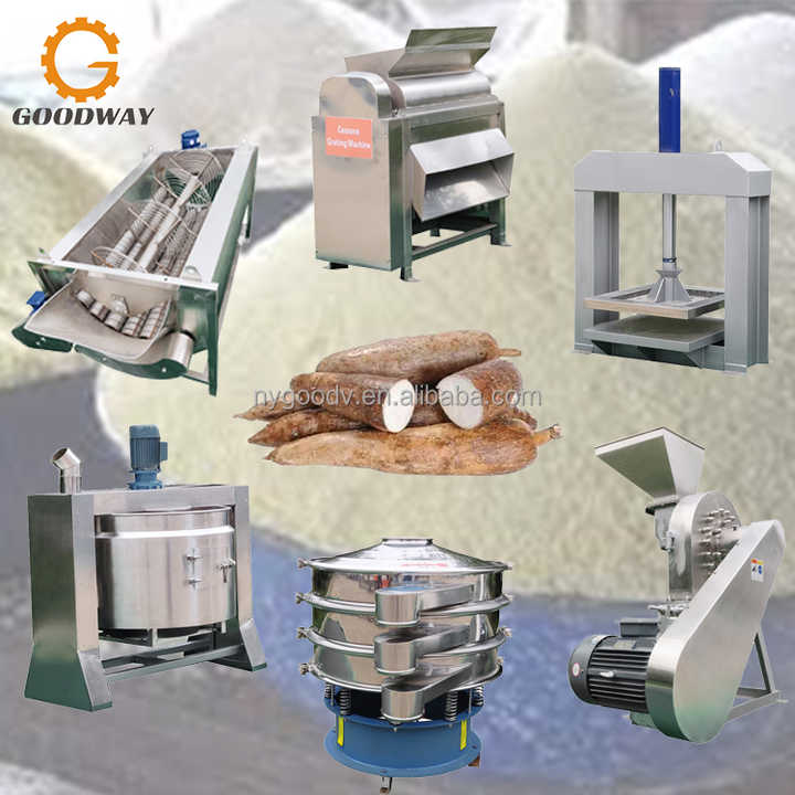 1000 KG/H Cassava Garri Processing Production Line Used in Factories
