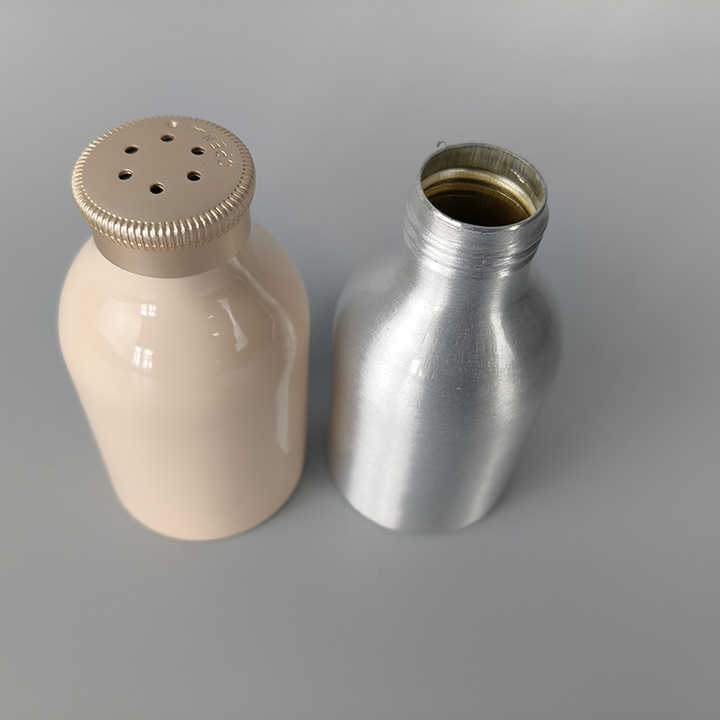 OEM Recycle Aluminum Silver Cosmetic Powder Container Bottle with ...