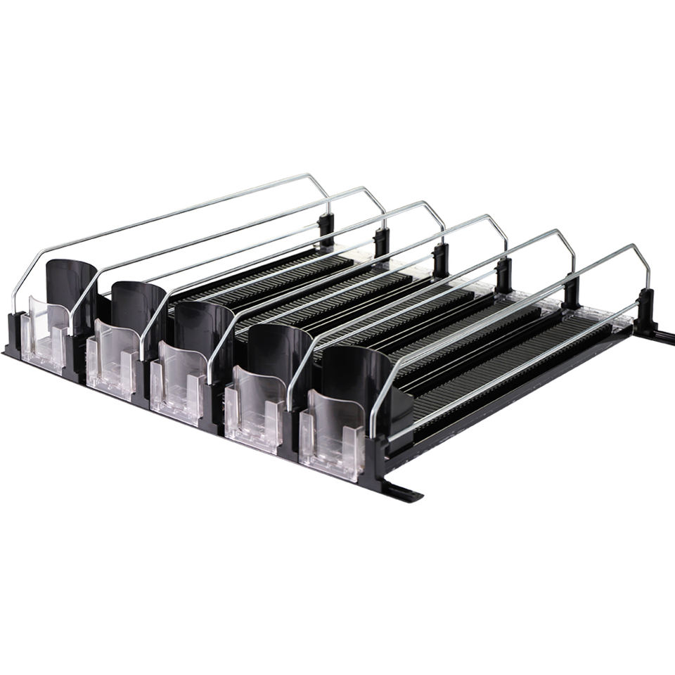 Organize Your Fridge with Canned Roller Ball Pusher Display