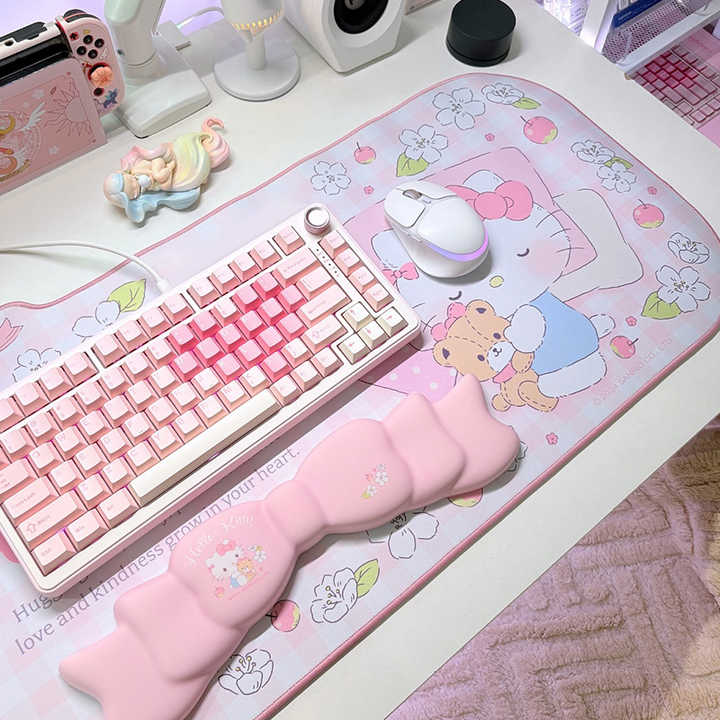 Wholesale Customized Hello Kitty Pink Girl Mouse Pad Set Anti-Slip ...