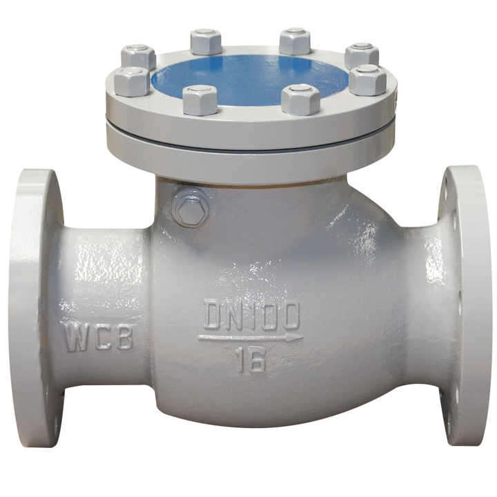 DN100 Cast Steel Swing Check Valve H44H-16C Flange Check Valve for ...