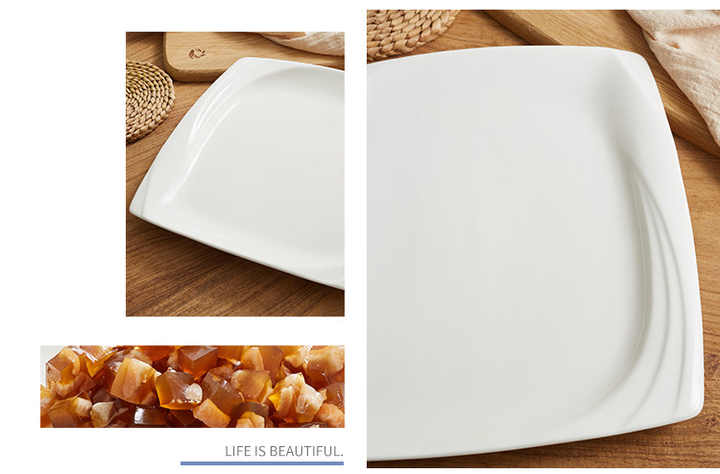 High Quality Unique Design Modern White Bulk Rectangular Dinner Plates ...
