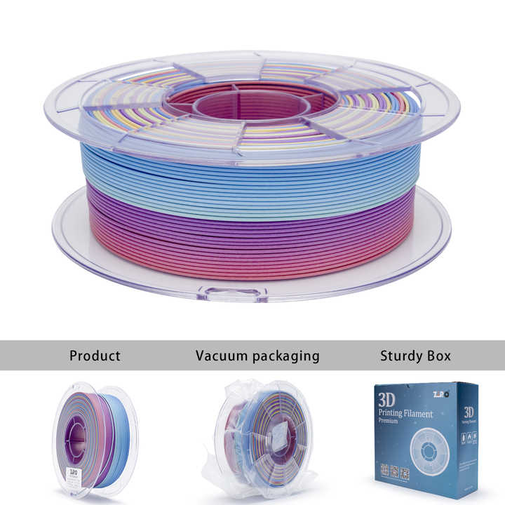 ZIRO Vibrant Colors Gradient Matte PLA Filament 1.75mm 1kg/roll Fast ...