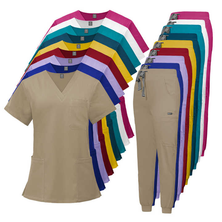 2025 OEM Comfortable Red Hospital Uniforms for Yellow Color Women Rayon ...