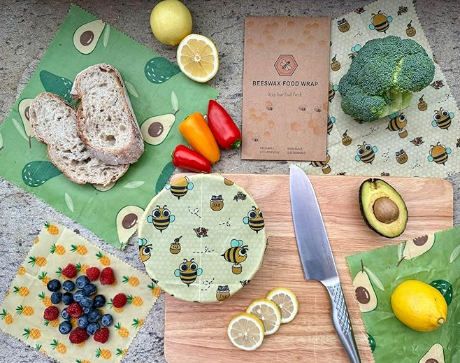 Organic Cotton Cloth Bees Wax Wrap - Eco-Friendly Food Storage