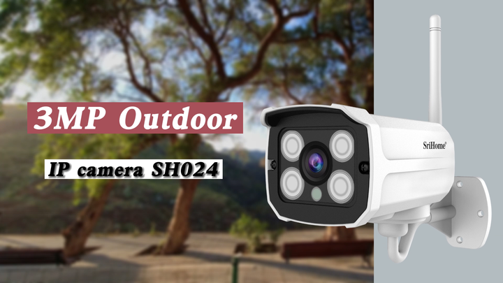 SriHome AP Hotspot SH024 Wireless Security Camera WiFi Waterproof 3MP ...