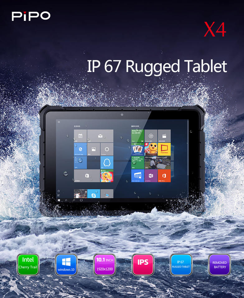 Water Resistance IP54 Rugged Tablet PIPO N1 10.1 Inch MTK 8765 Cortex ...