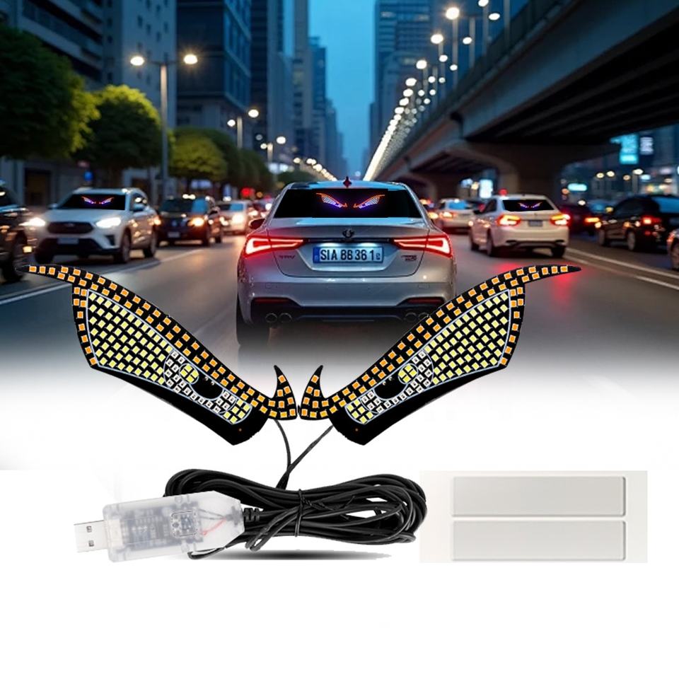 Lemombo Devil's Eye Car 11 Mode USB LED Rear Window Display Light ...