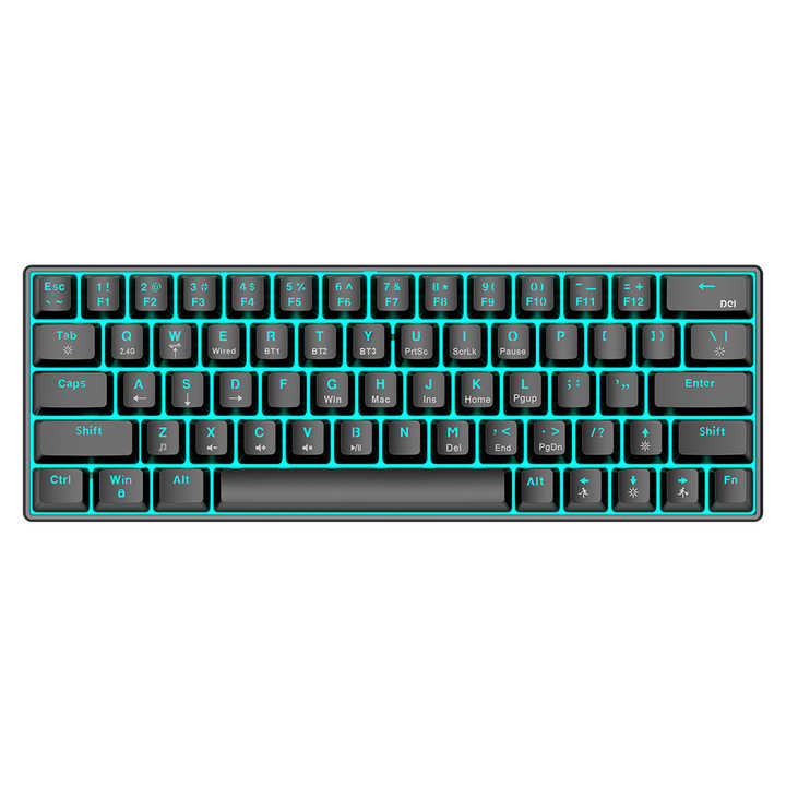 T-WOLF T30 TKL Mechanical Keyboard - Gaming Wireless 63 Keys