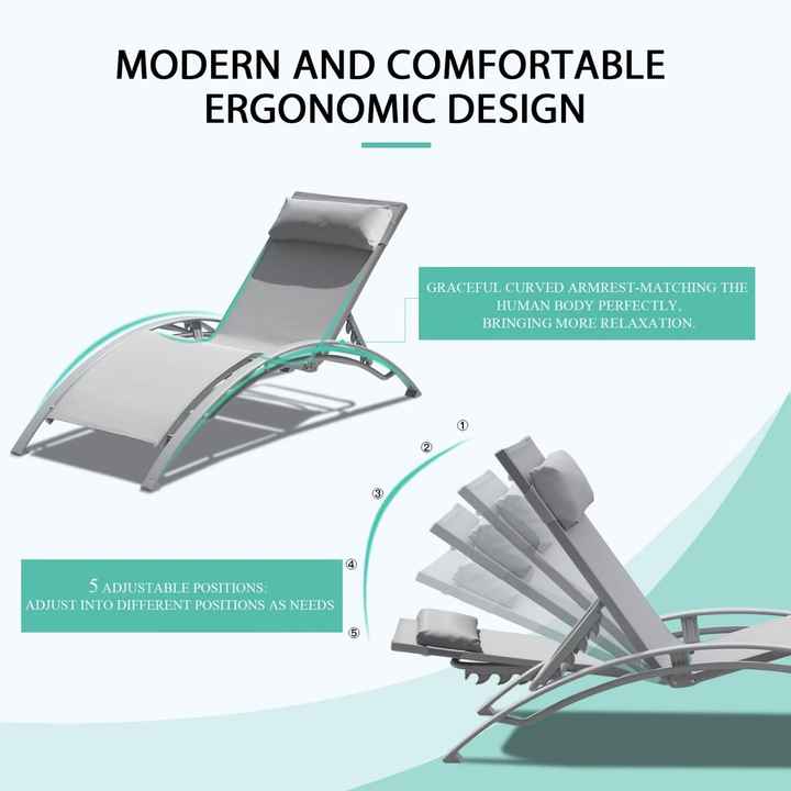 Luxury Outdoor Furniture - Modern Hotel Resort Chaise Lounge