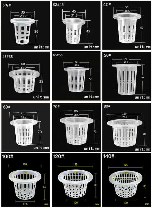 32 Inch Pot - Plastic Net Pots for Hydroponic Planting