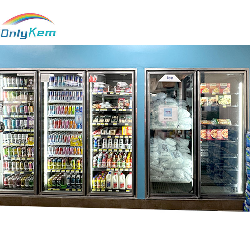 Glass Door Display Walk in Cooler Cool Room for Beer Cave and Gas ...