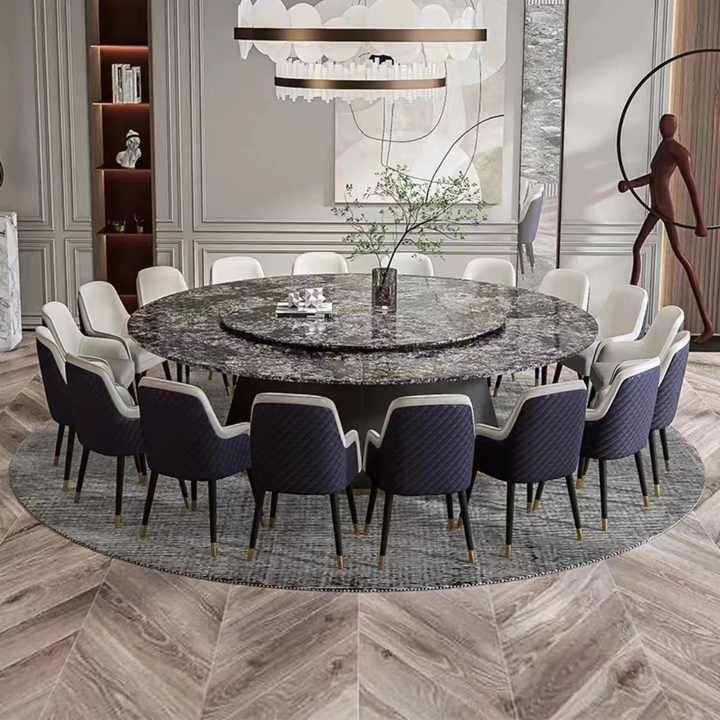 Large Round Dining Table and Chairs Set for 16-20 Persons | Modern ...