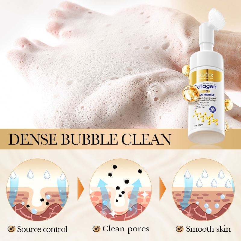 OEM SADERO Bone Collagen Mousse Facial Cleanser Beauty Deep Cleaning ...