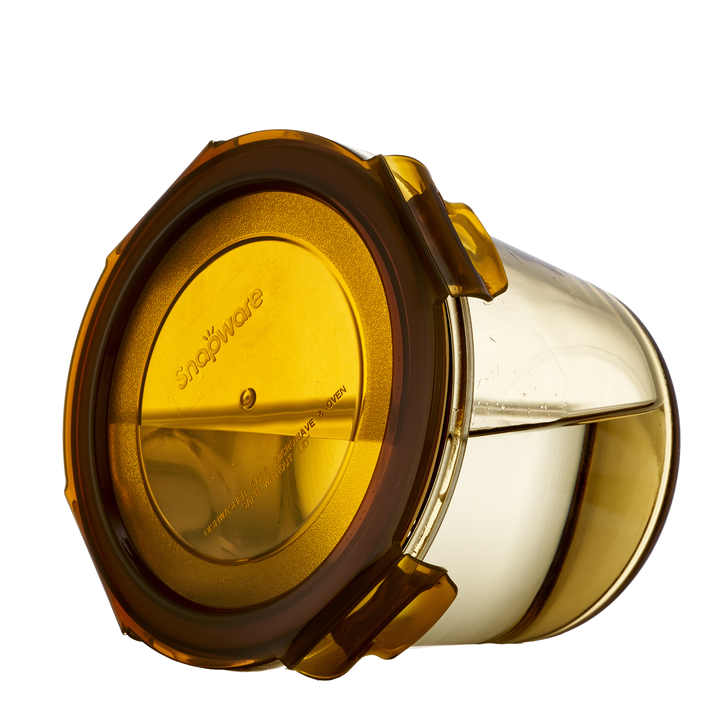 LINUO Hot Sale Amber Color Glass Food Container Deeper Design Bigger ...