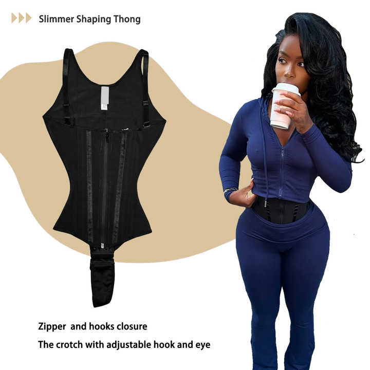 Women Thong Body Shaper Bodysuits Slimming Waist Tummy Tuck Gaine ...