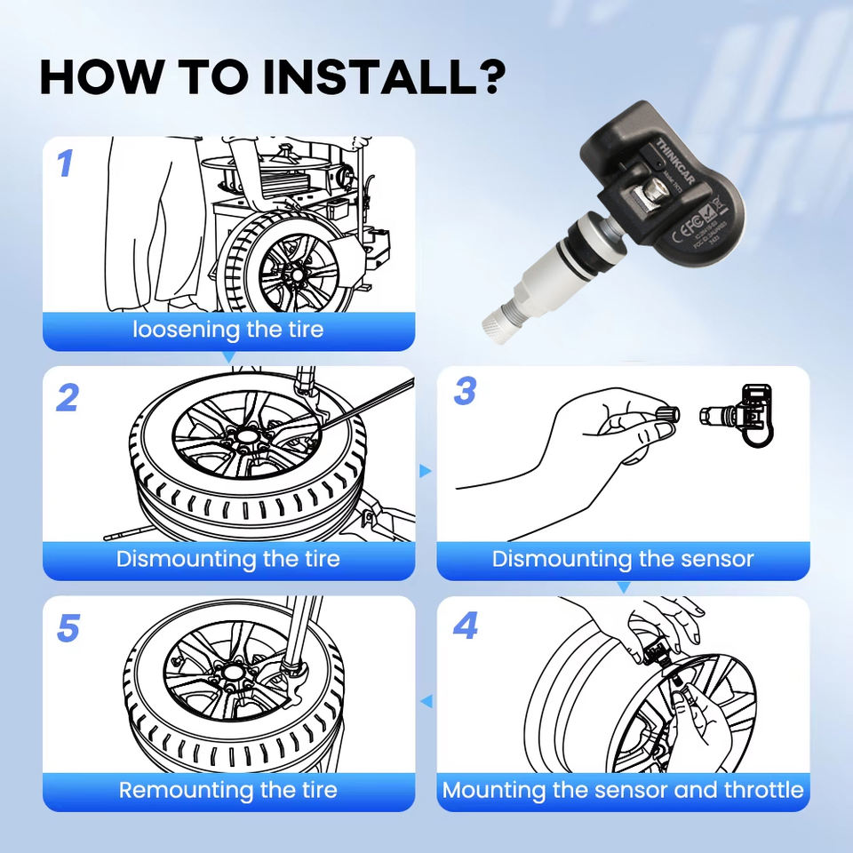 THINKCAR TPMS Internal Tire Pressure Sensors Universal Programmer S3 ...