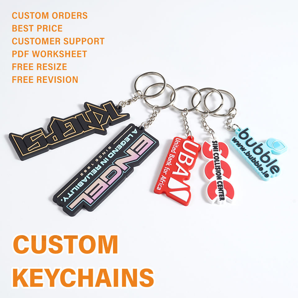 Wholesale Custom 2D/3D Soft Rubber PVC Stainless Steel Key Chains ...