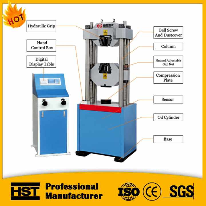 HST 300kN Digital Display Hydraulic Universal Testing Machine 300KN 6 ...