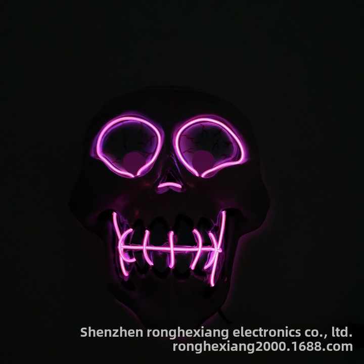 Party Mask Halloween LED Glowing Skull for Ghost Face Mask Scary Makeup ...
