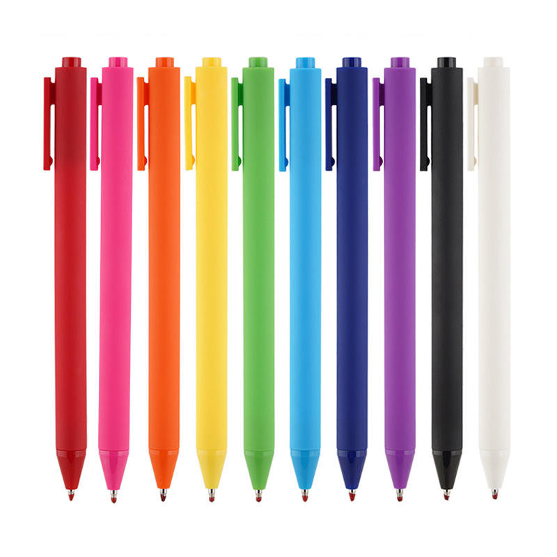 Multi Color Soft Rubber Finished Plastic Gel Pens with Custom logo ...