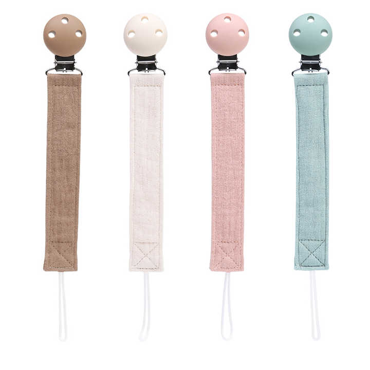 Custom Pacifier Packaging Soft Fabric Baby Pacifier Strap Chain Cotton ...