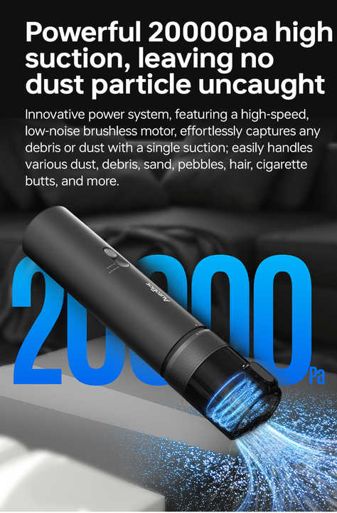 Portable Rechargeable Multifunctional Handheld Vacuum Cleaner 20000Pa Strong Suction Cordless ...