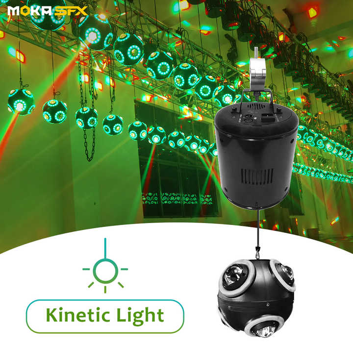 MOKA SFX DMX Kinetic Lifting Ball Outdoor DMX Winch Led Lifting Football System Rgb Kinetic Ball ...