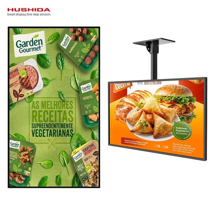 Indoor LCD Digital Signage for Restaurants - HUSHIDA