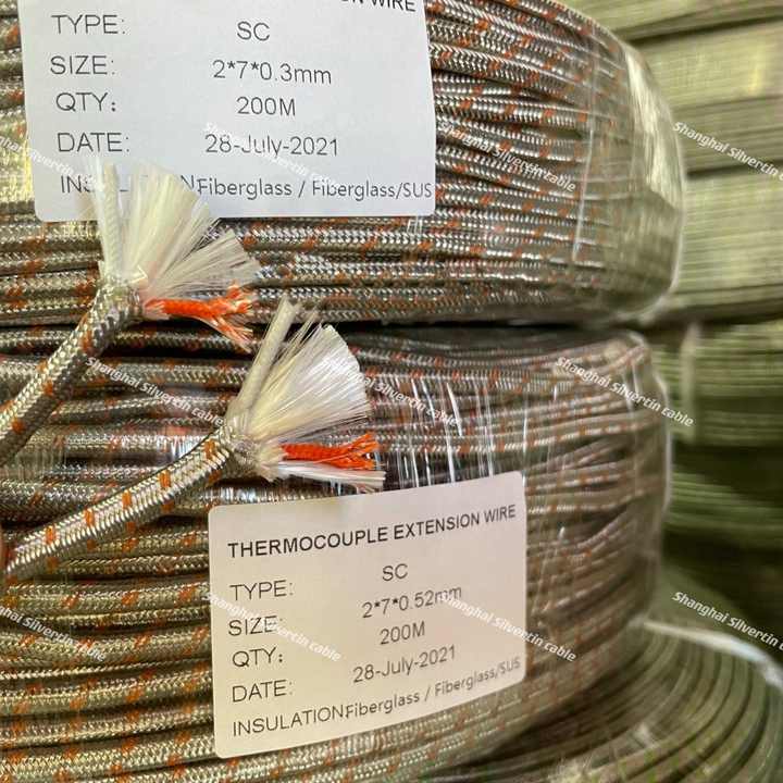 Chromel Alumel Thermocouple Wire - Double Fibreglass Insulated