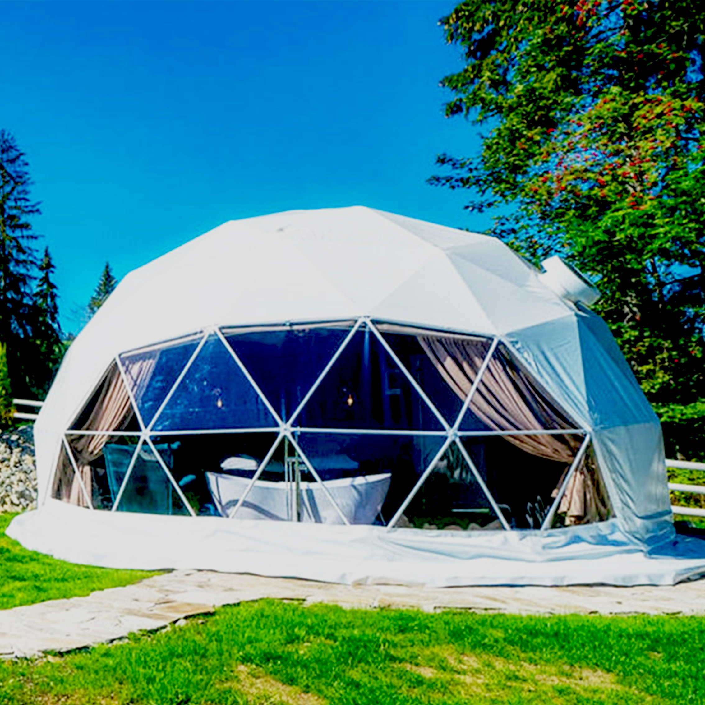 Big Event Dome Tent - Glamping Movable House Pink Igloo