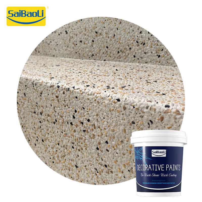 High-Performance Resin Washed Stone Coating Natural Pebble Texture for ...