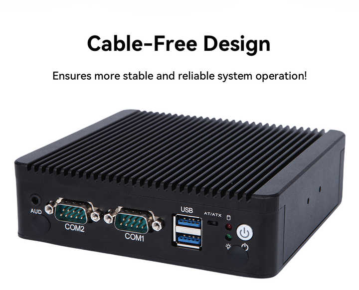 New Box NANO Mini PC Fanless 2COM RS232 RS485 DC12V DDR3L Dual Networks 6USB Support Win10 Win11 ...