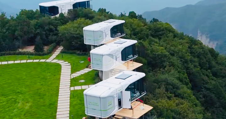 Movable Prefab Capsule Hotel Cabin Container House