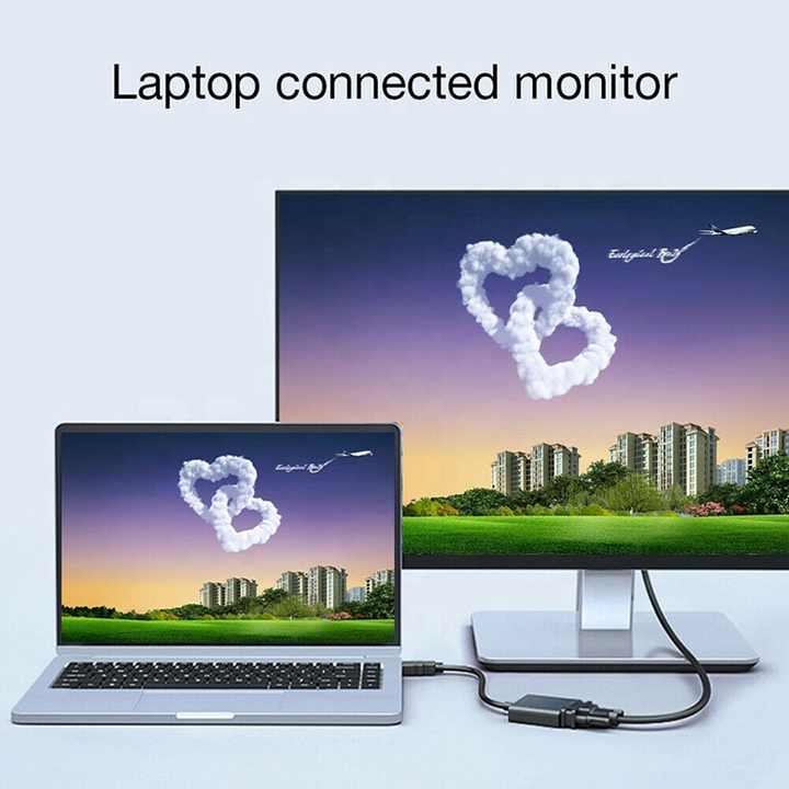 VGA to for HDMI Adapter Cable with PVC Jacket for Microphone Monitor ...