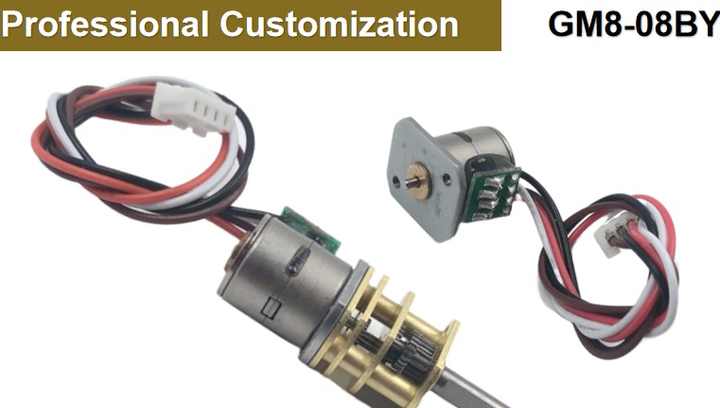 08BY Smallest Stepper Motor - 1RPM to 300RPM Gearbox Motor