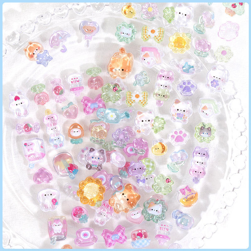 No.89 3D Relief Hot Shinkle Toy Sticker Solid Cartoon Animal Crystal ...