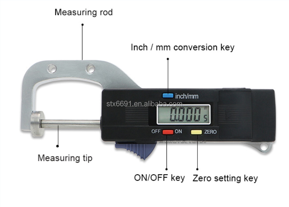 0-25mm digital display horizontal thickness gauge 0.01mm jewelry pearl ...