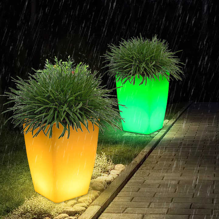 LED Flower Pot Lights - Illuminate Your Garden Beauty