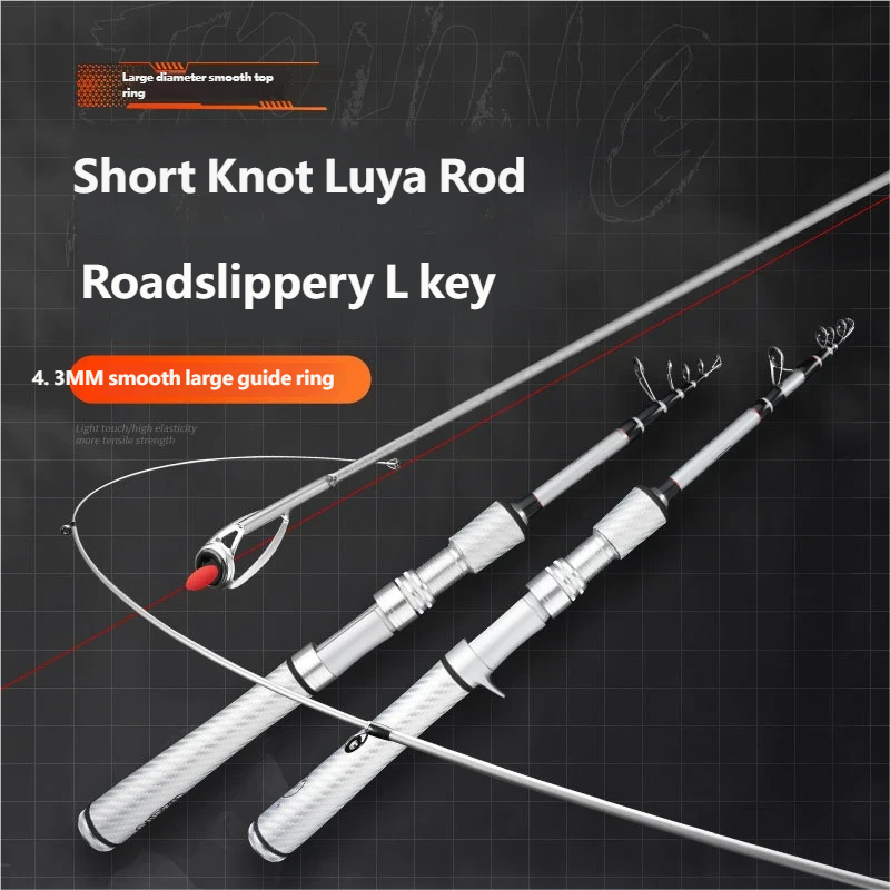 Telescopic Carbon Lure Rod Multi-Section Portable Ceramic Guides ...