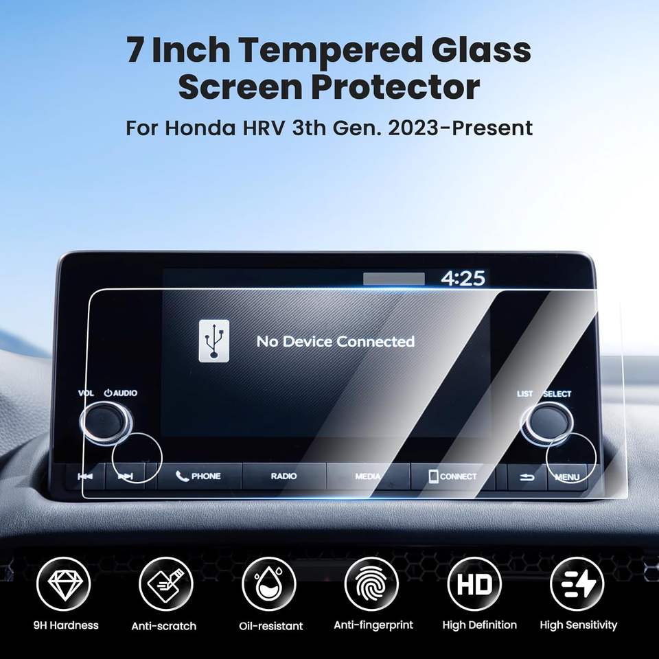 For HRV Sport LX 2023-2026 7" Touch Screen Protector 9H Hardness ...