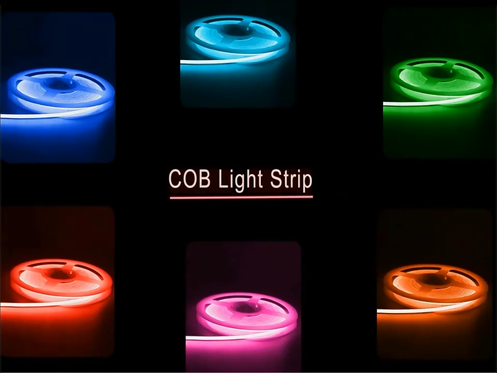 4mm COB LED Strip Lights - Dimmable, Flexible, and Bright