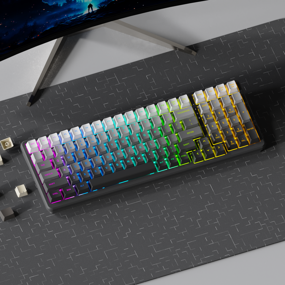 Custom 100-Keys Mechanical Gaming Keyboard with Luminous Feature for ...