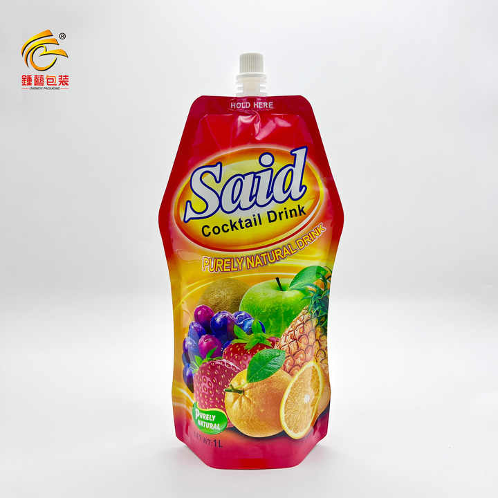1L Stand up Security Fruit Juice Jelly Liquid Spout Pouch Custom ...
