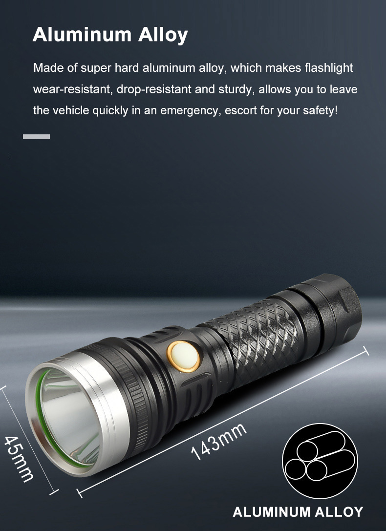 6000 Lumens Tactical Flashlight 21700 Battery Sst40 Led Torch Usb C ...