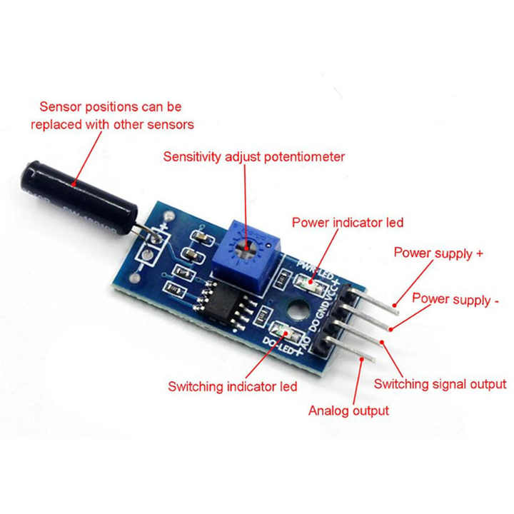 SW18010P Vibration Sensor Module Switch Sensor Module Microcontroller ...