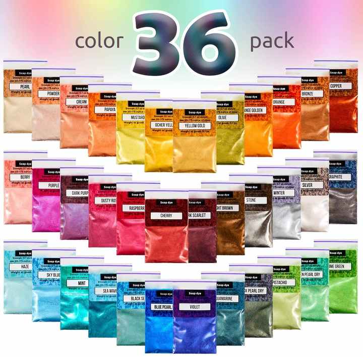 36 Colors Mica Powder Set OEM Service Shining Pearl Pigment for ...