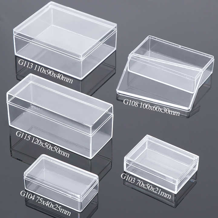 SUNSHING Plastic Square Cube Display Boxes - Recycled Materials for Storage